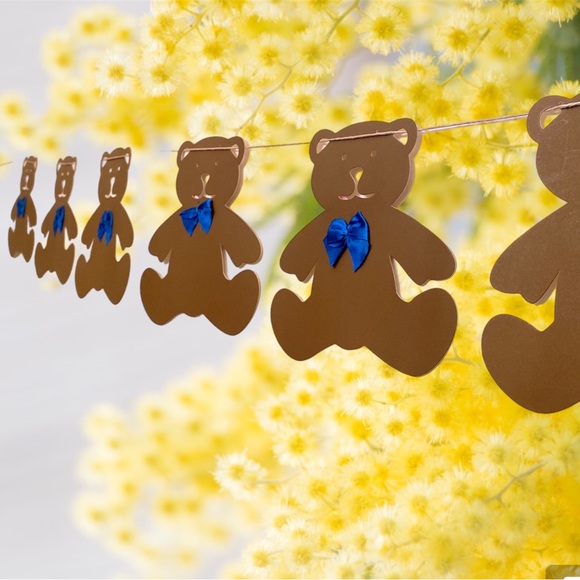 Handmade | Party Supplies | Teddy Bear Paper Garland Banner | Poshmark